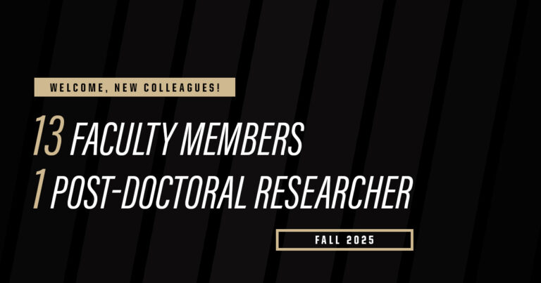 College welcomes 13 new faculty, 1 post-doc for 2025-26 - Purdue ...